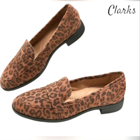 Clarks | Shoes | Clarks Trish Willow Leopard Cheetah Print Spot Brown ...